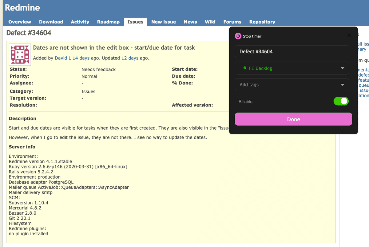 Redmine Time Tracking | Toggl Track