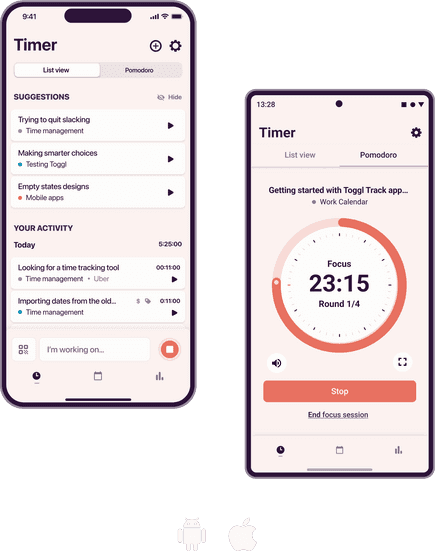 Free Time Tracking Mobile Apps: Track Time On Your Phone | Toggl Track
