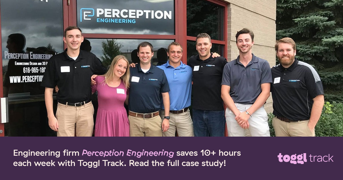 Perception Engineering Saves 10+ Hours a Week With Toggl Track | Toggl ...
